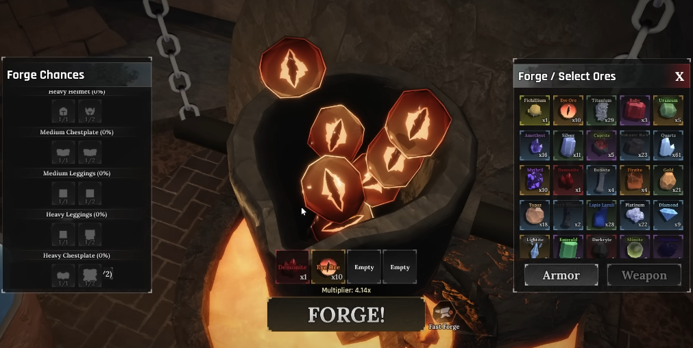 Complete Guide to The Forge Best Armor Recipes & How to Pick the Right Ores